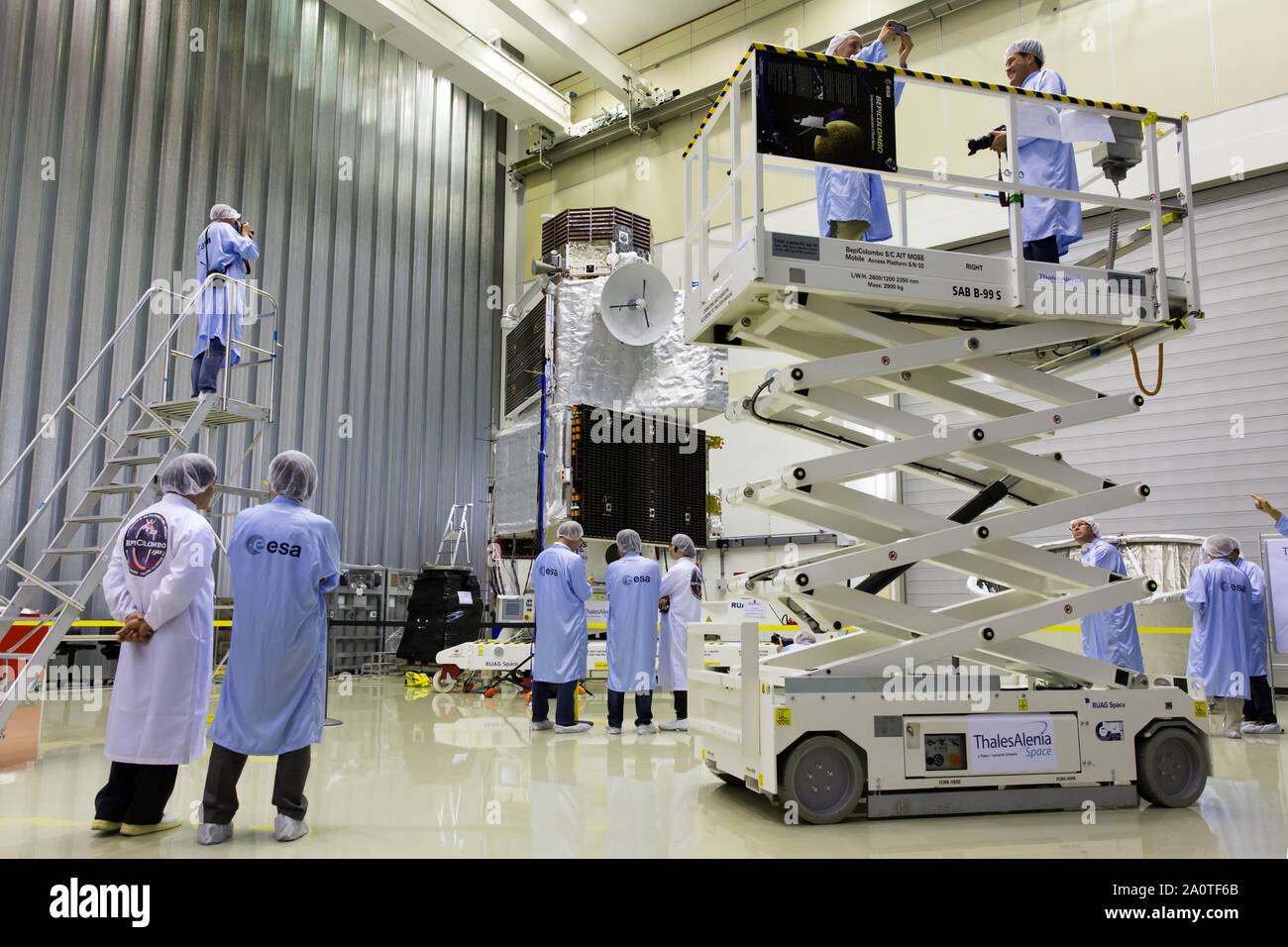 NOORDWIJK - The BepiColombo inside the cleanroom of the ESTEC. The ...