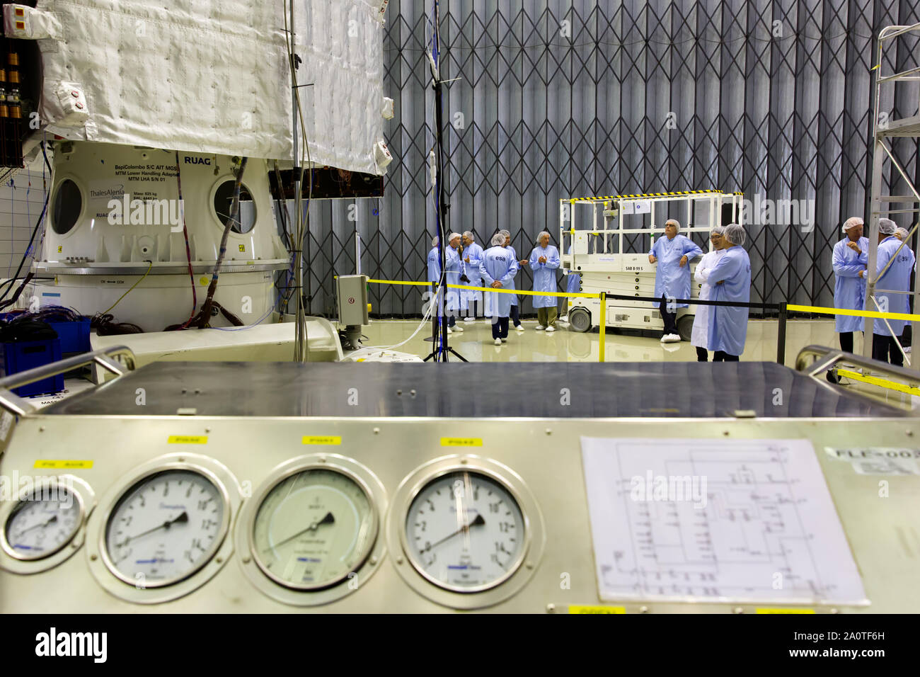 NOORDWIJK - The BepiColombo inside the cleanroom of the ESTEC. The ...