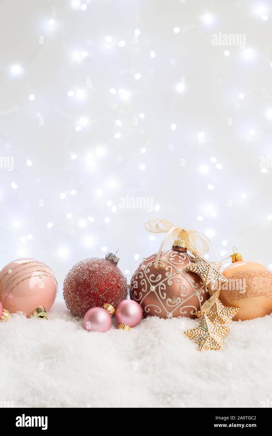 White christmas with snow Stock Photo - Alamy
