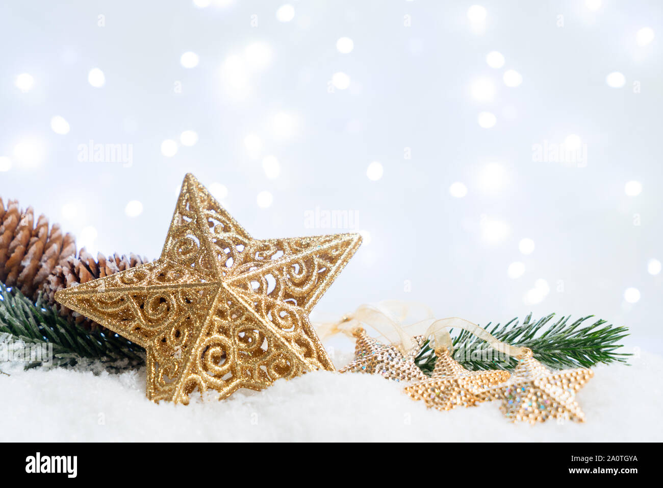 White christmas with snow Stock Photo - Alamy