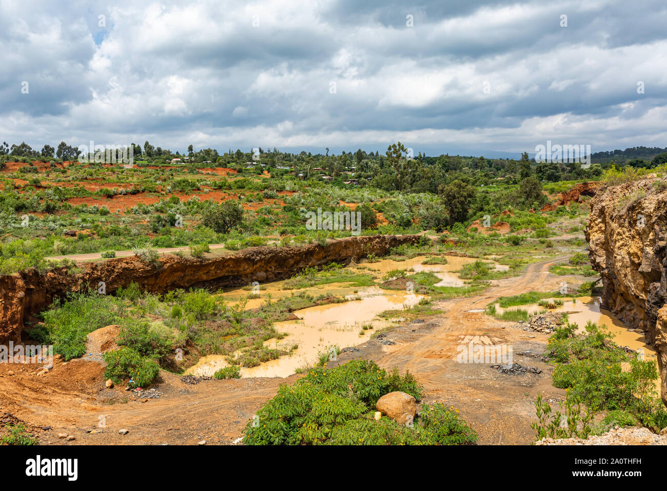 Equittel Quarry, Meru county, Kenya – June 15th, 2019: Landscape ...