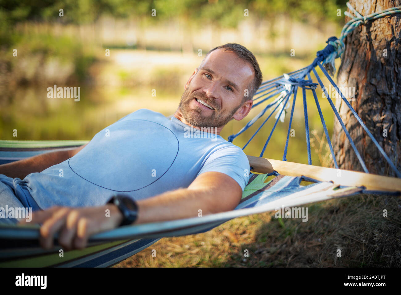 Man hammock europe hi-res stock photography and images - Alamy