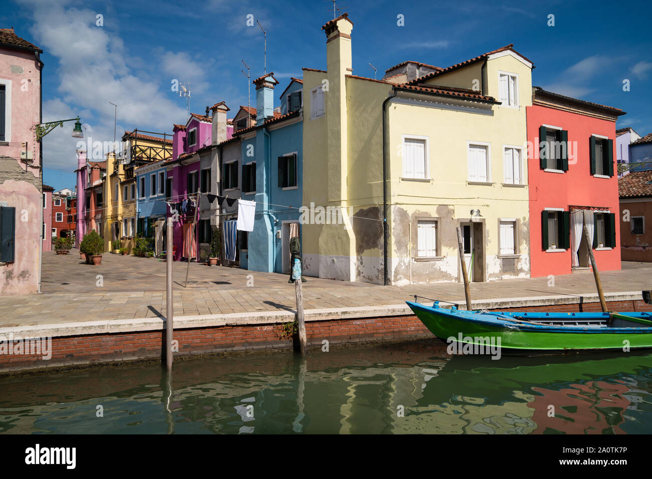 Colourful houses on the island of Burano, Italy Stock Photo - Alamy