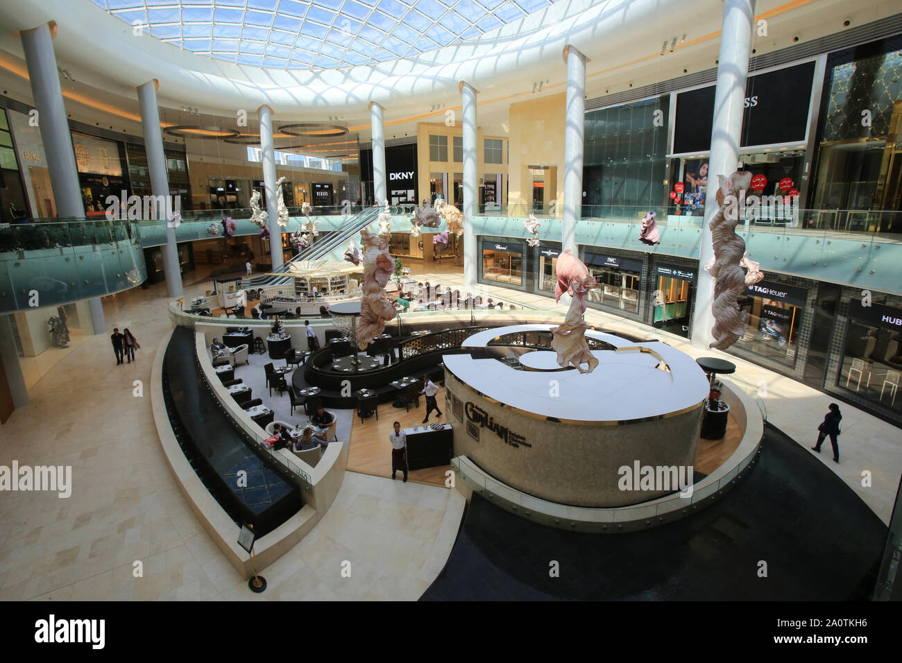 Yas Mall shopping center on Yas Island. Emirate of Abu Dhabi Stock ...