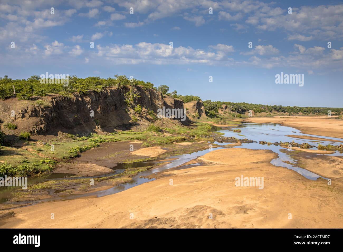 H1 road crossing Letaba river near Letaba camp Limpopo in Kruger ...