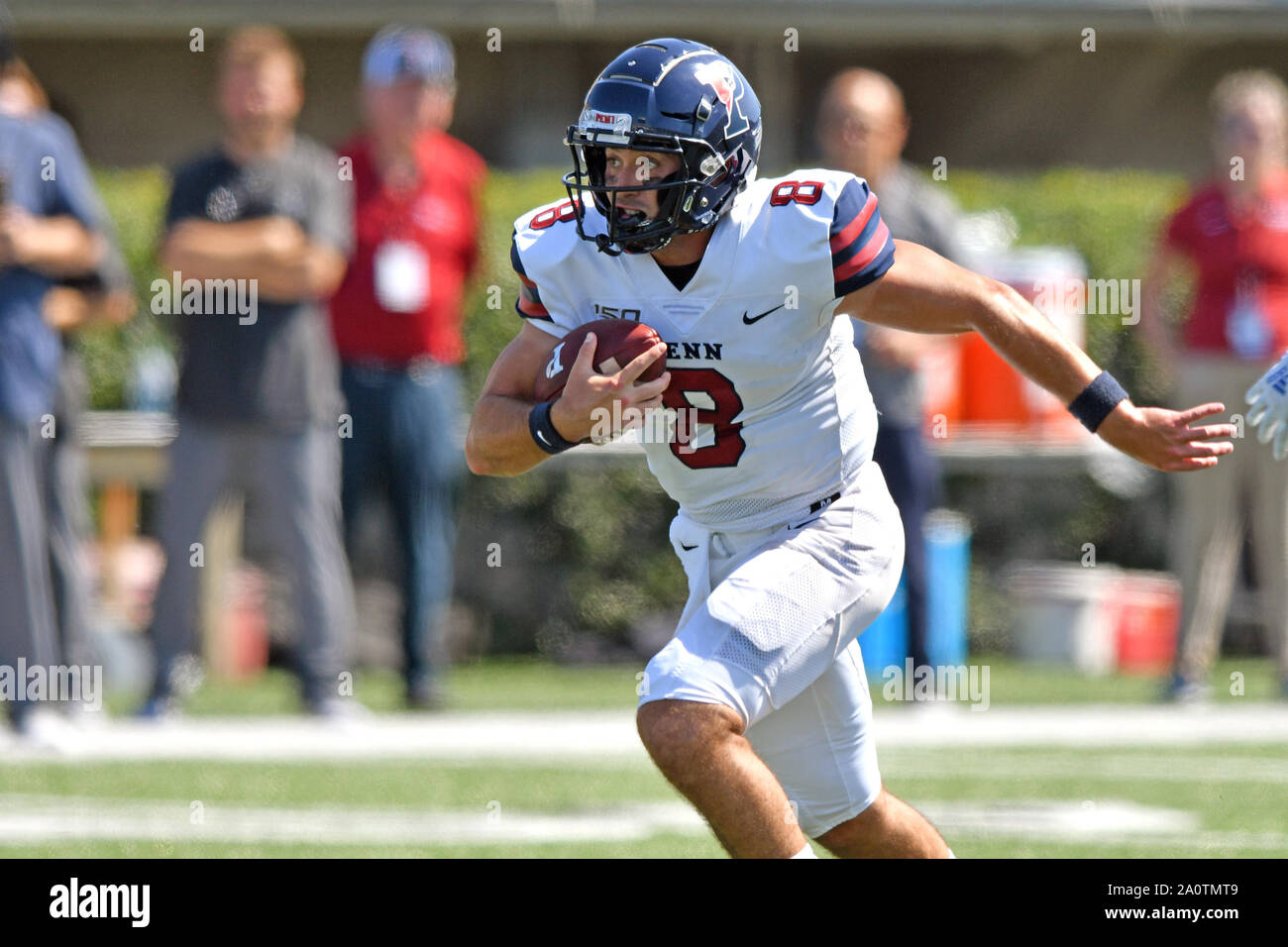 Newark, Delaware, USA. 21st Sep, 2019. Pennsylvania Quakers quarterback ...