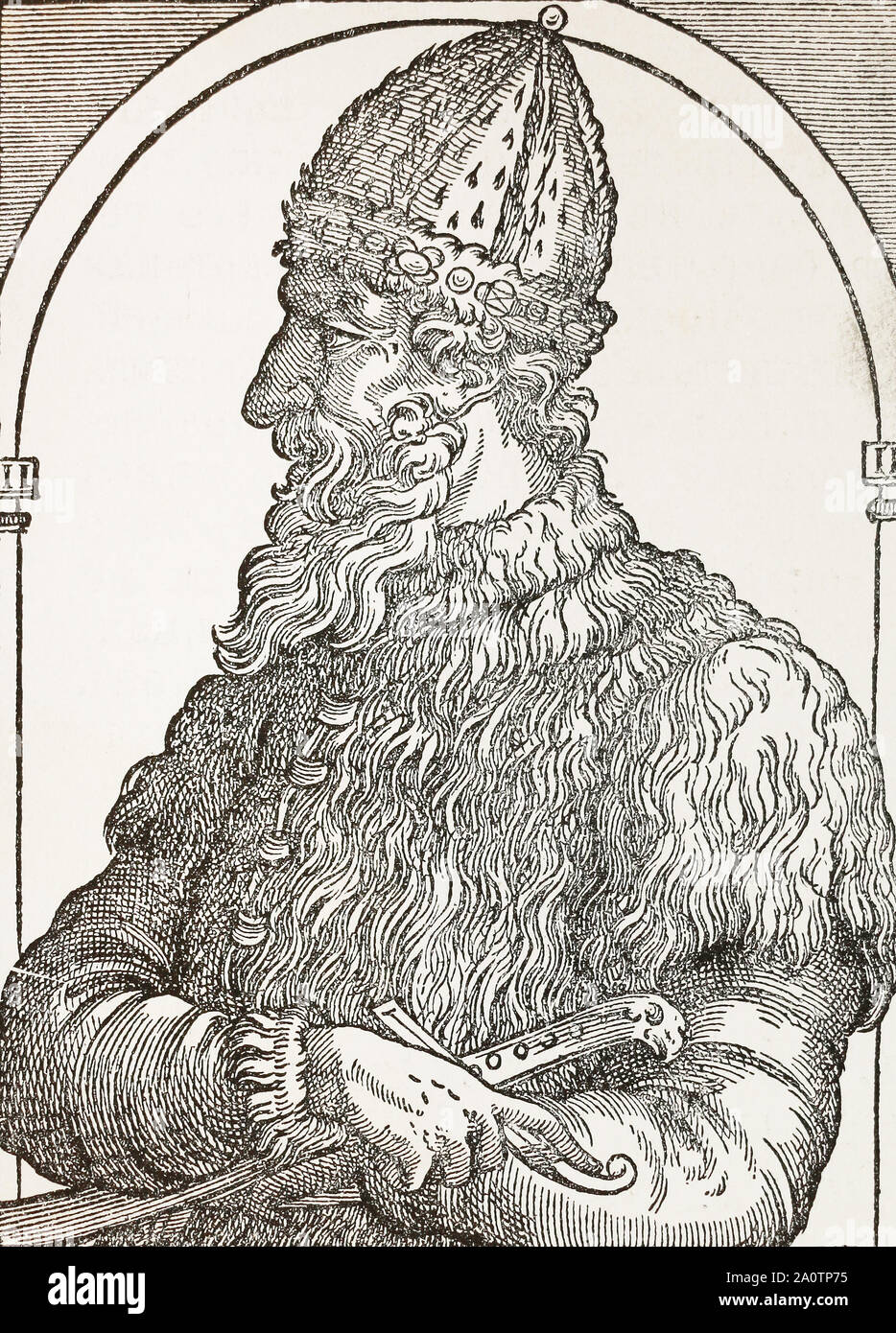 Portrait of Ivan III. Lithography of the 19th century Stock Photo - Alamy