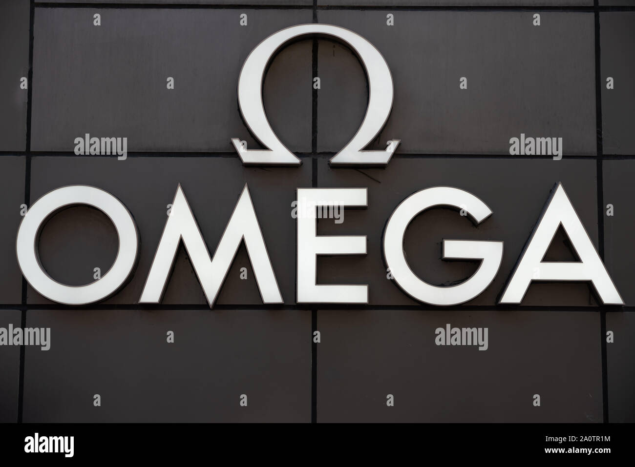 Omega logo hi-res stock photography and images - Alamy