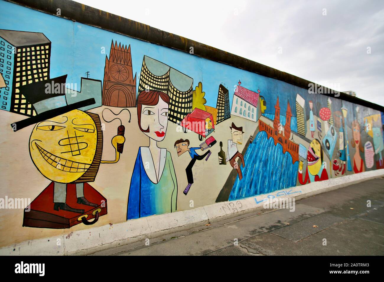 BERLIN, GERMANY - SEPTEMBER 15: Berlin Wall graffiti seen on Saturday ...