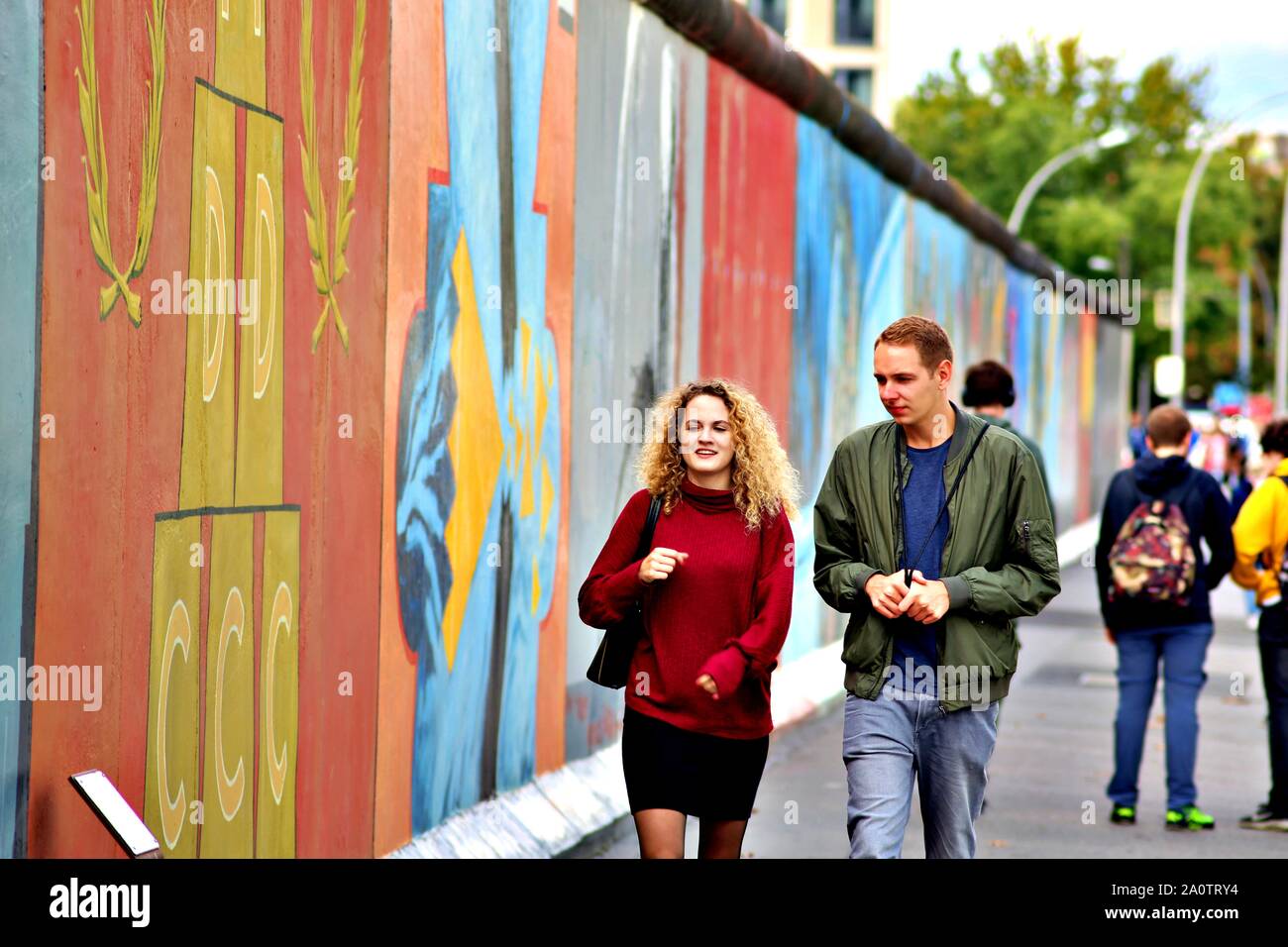 BERLIN, GERMANY - SEPTEMBER 15: Berlin Wall graffiti seen on Saturday ...