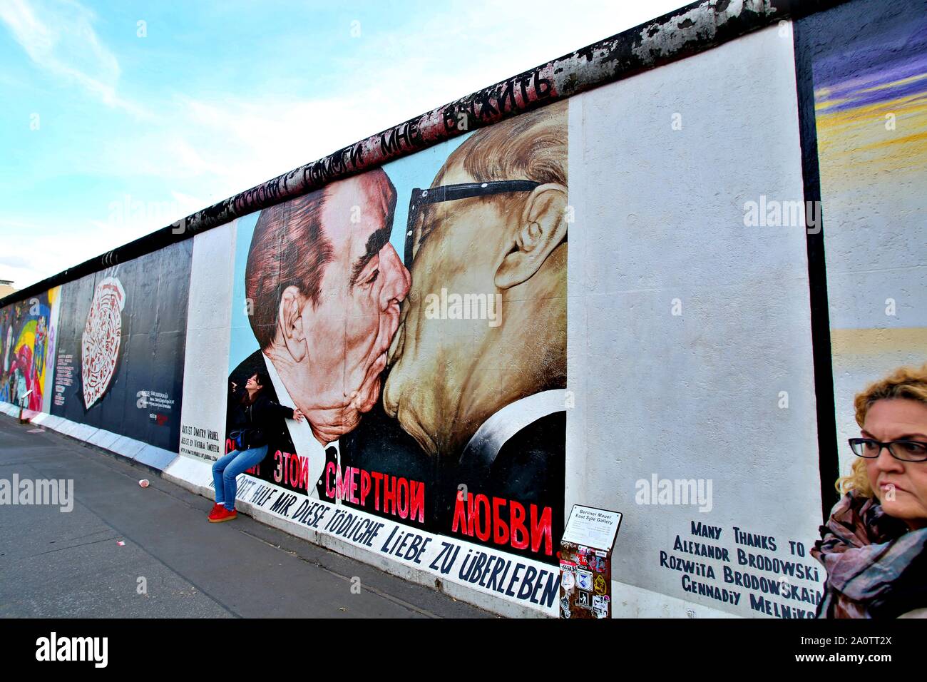 BERLIN, GERMANY - SEPTEMBER 15: Berlin Wall graffiti seen on Saturday ...