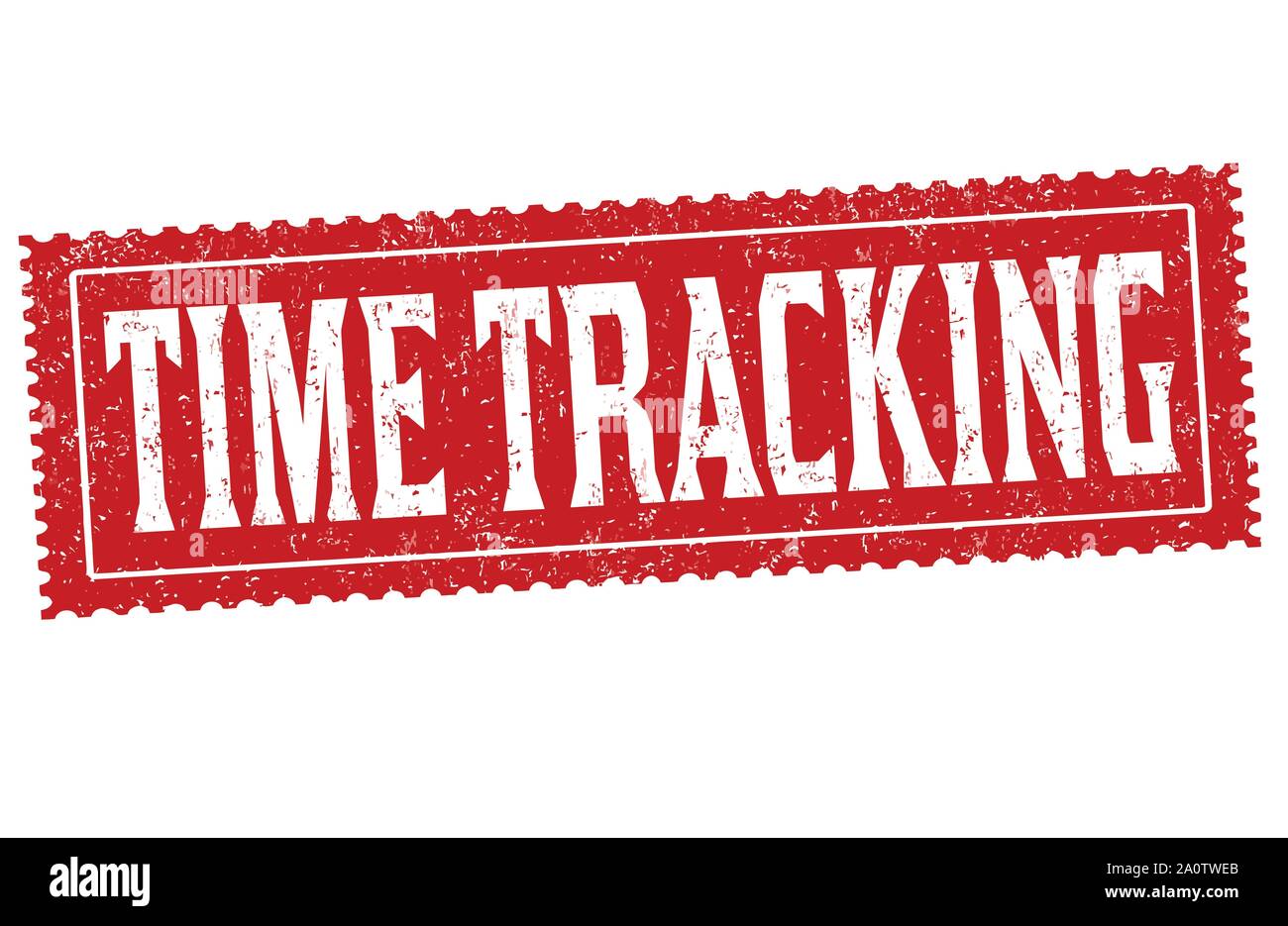 Time tracking sign or stamp on white background, vector illustration ...