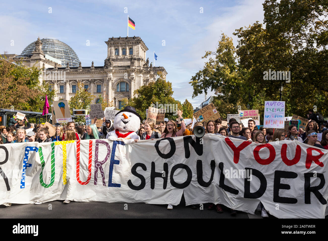 Berlin, Germany 9/20/2019 Young People Take to Streets in a Global ...