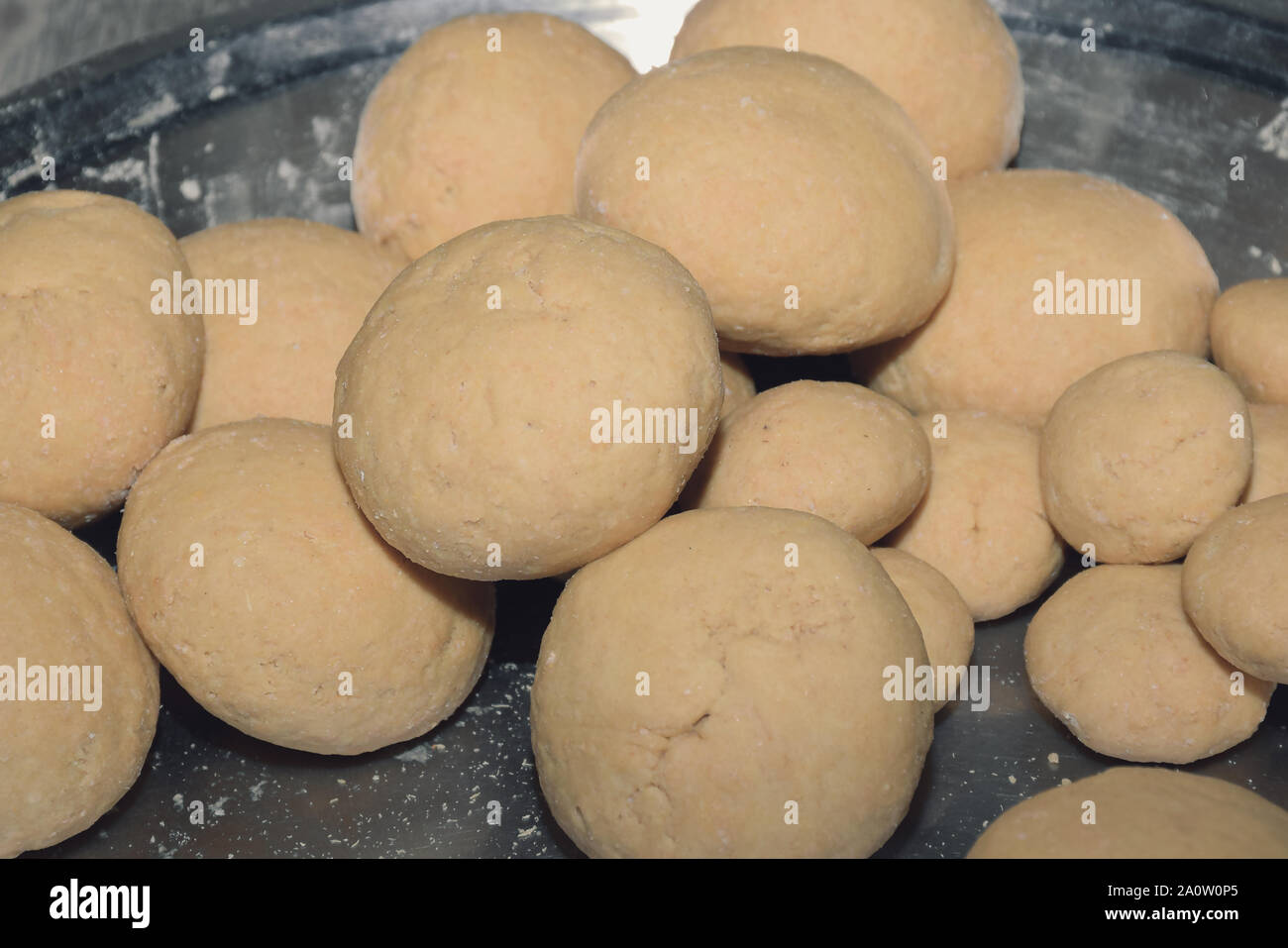 Image of India famous dish baati Stock Photo - Alamy