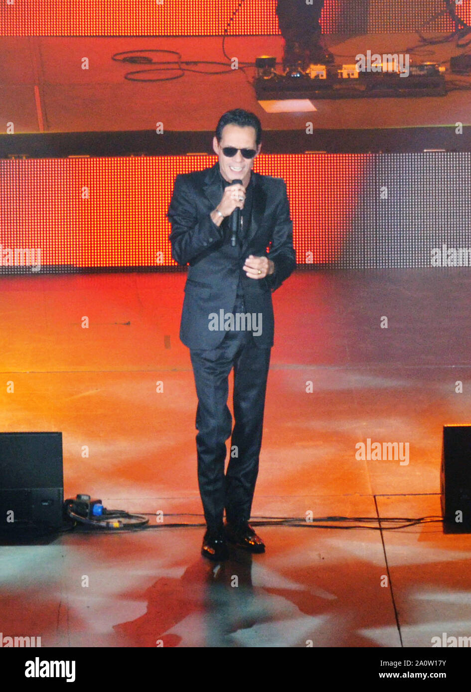 Mexico D.F., 05/03/2014, El cantante Mark Anthony durante su ...