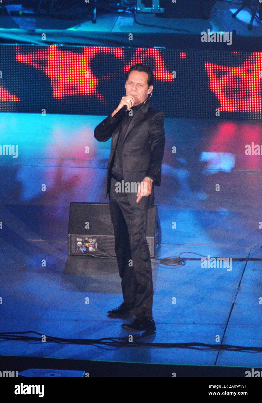 Mexico D.F., 05/03/2014, El cantante Mark Anthony durante su ...