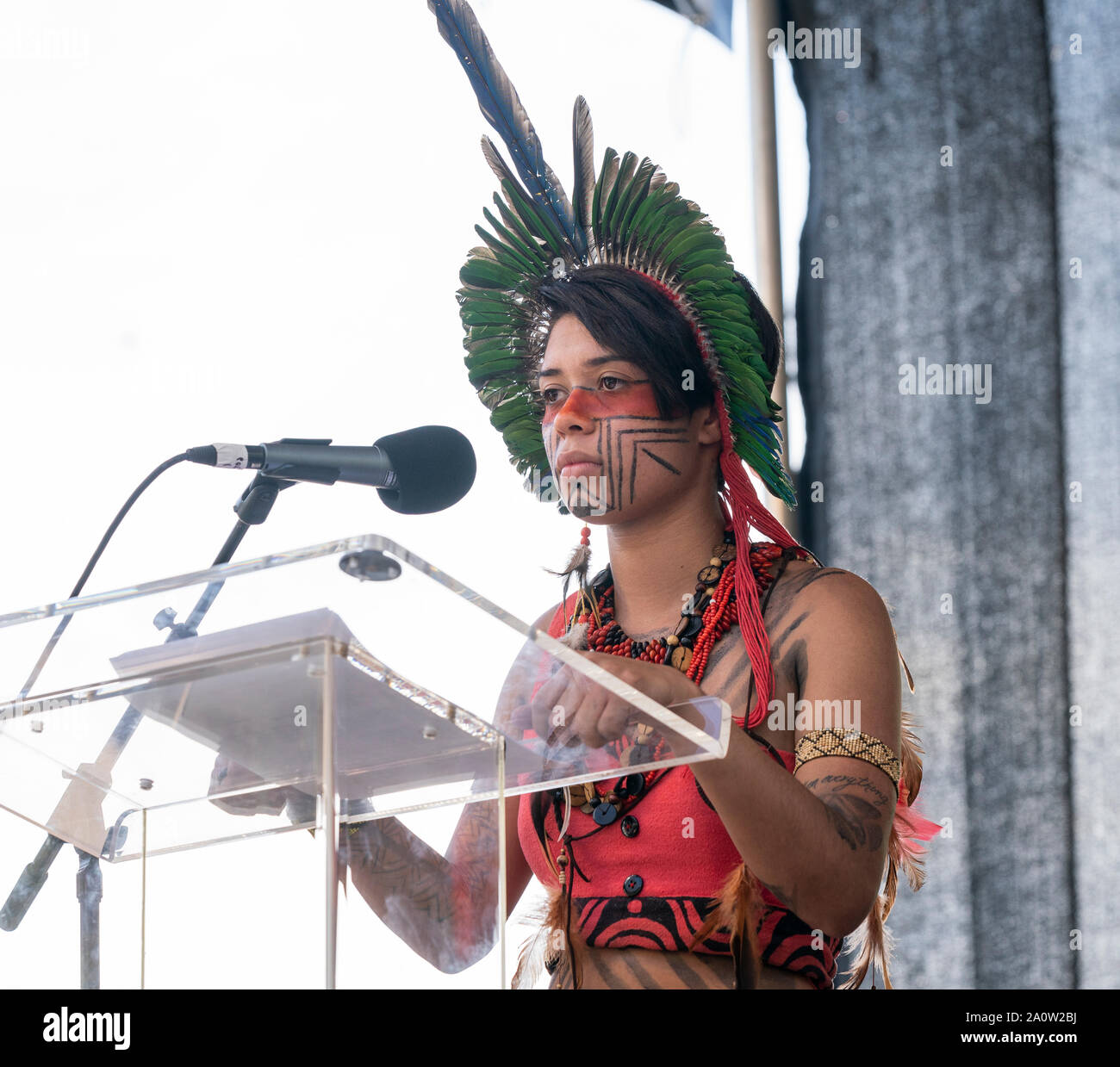NEW YORK, NY - SEPTEMBER 20: Brazil Indigenous activist Artemisa ...