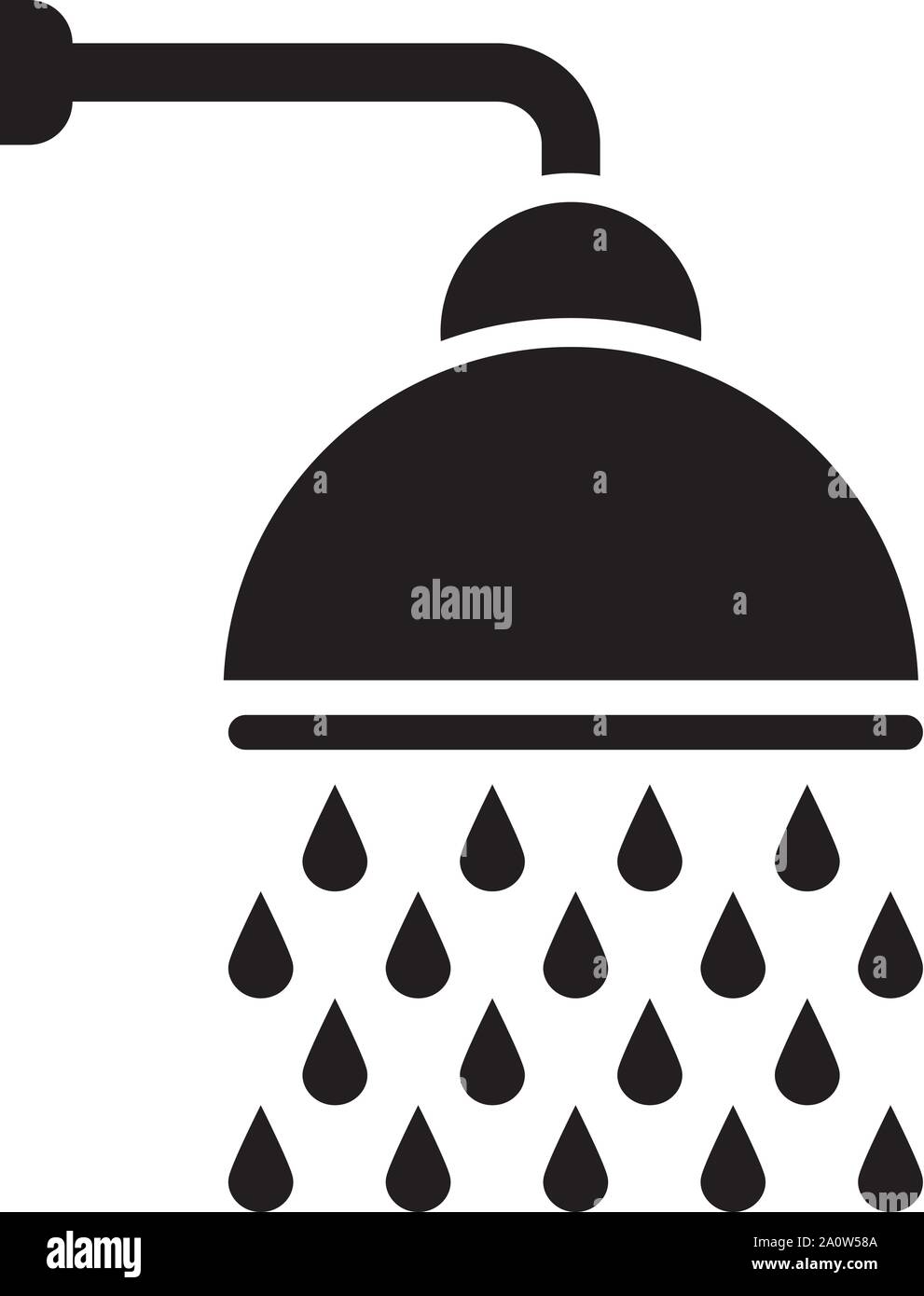 Shower head symbol vector hi-res stock photography and images - Alamy