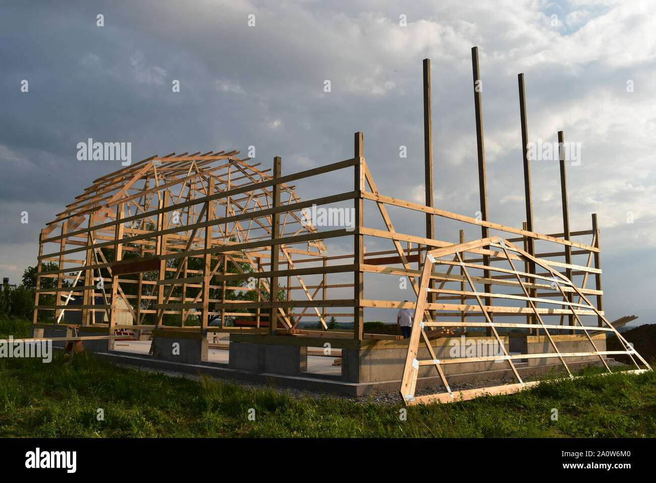 Concrete shed foundation hi-res stock photography and images - Alamy