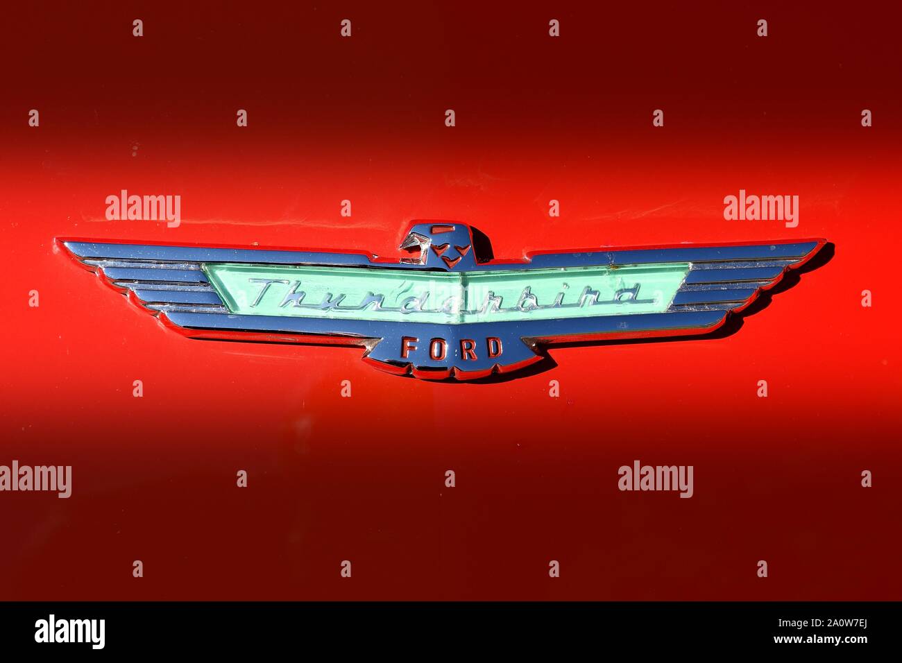 Ford Thunderbird name plate Stock Photo - Alamy