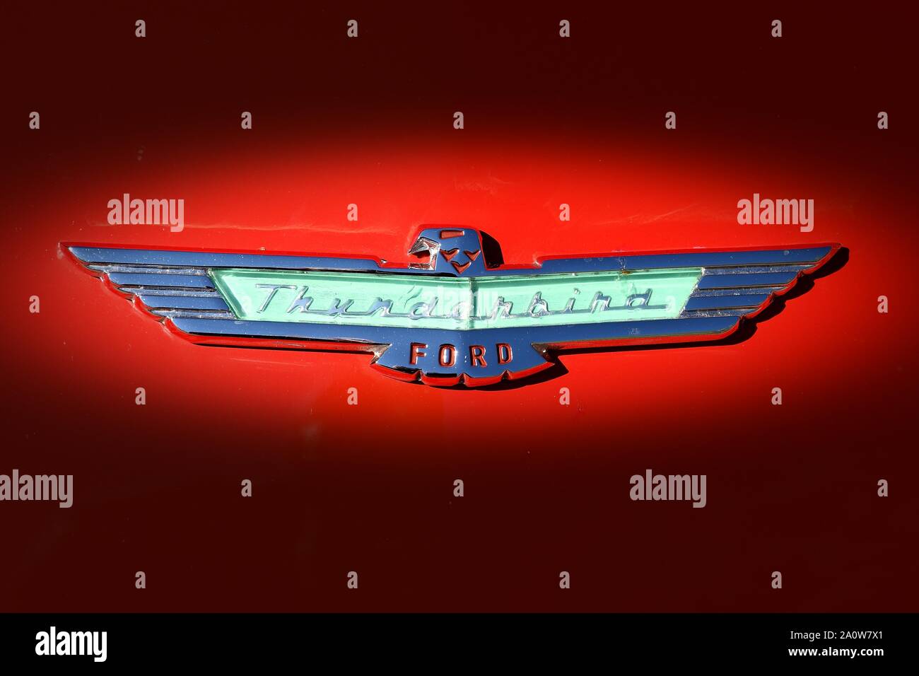 Ford Thunderbird name plate Stock Photo - Alamy