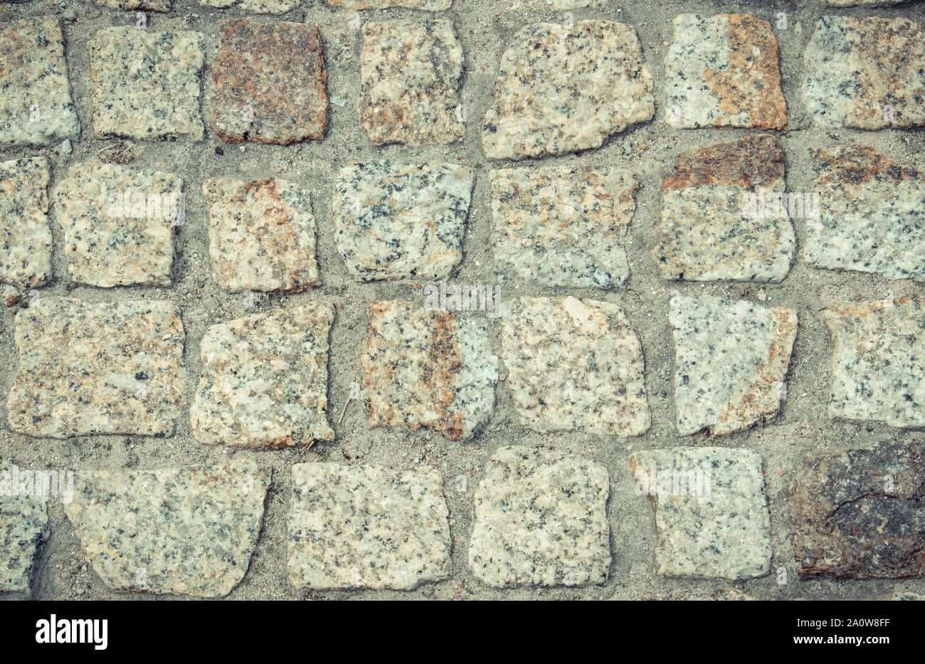 Footpath made of stones as background or backdrop. Brick sidewalk Stock ...