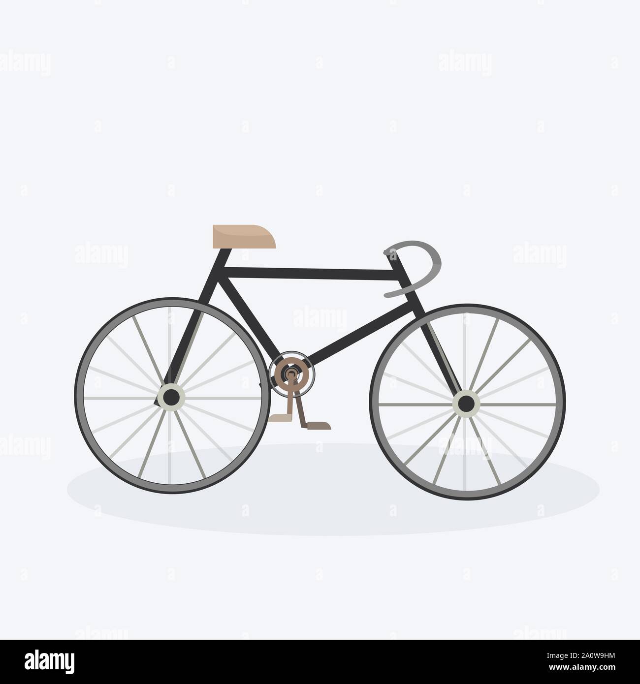 modern bicycle stylish cartoon bike white background flat Stock Vector ...