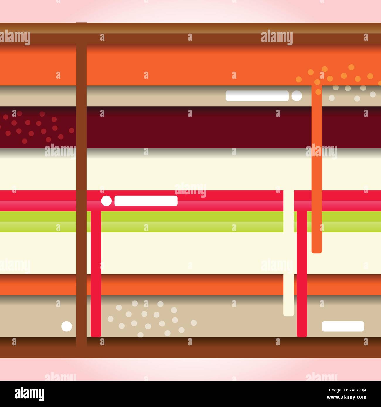 Pastel layers of opera cake abstract background, stock vector Stock ...