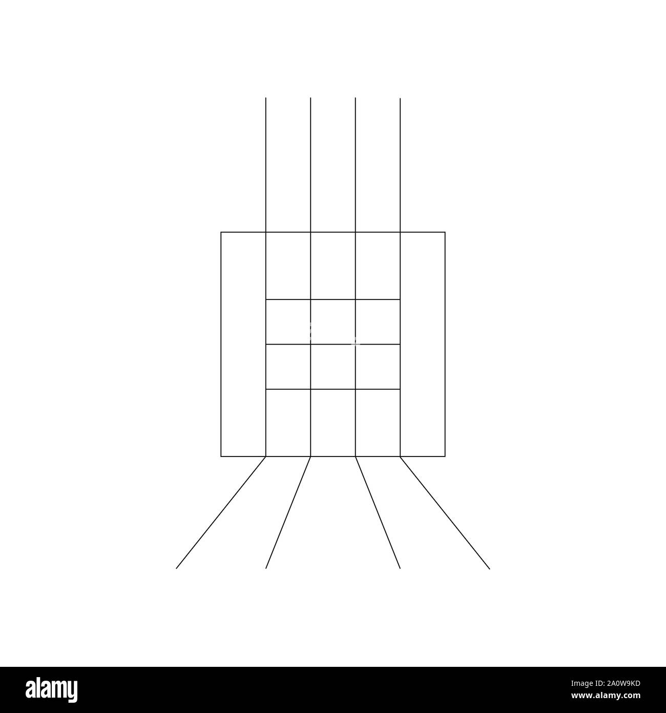 3d perspective lines or grid. Vector illustration isolated on white ...