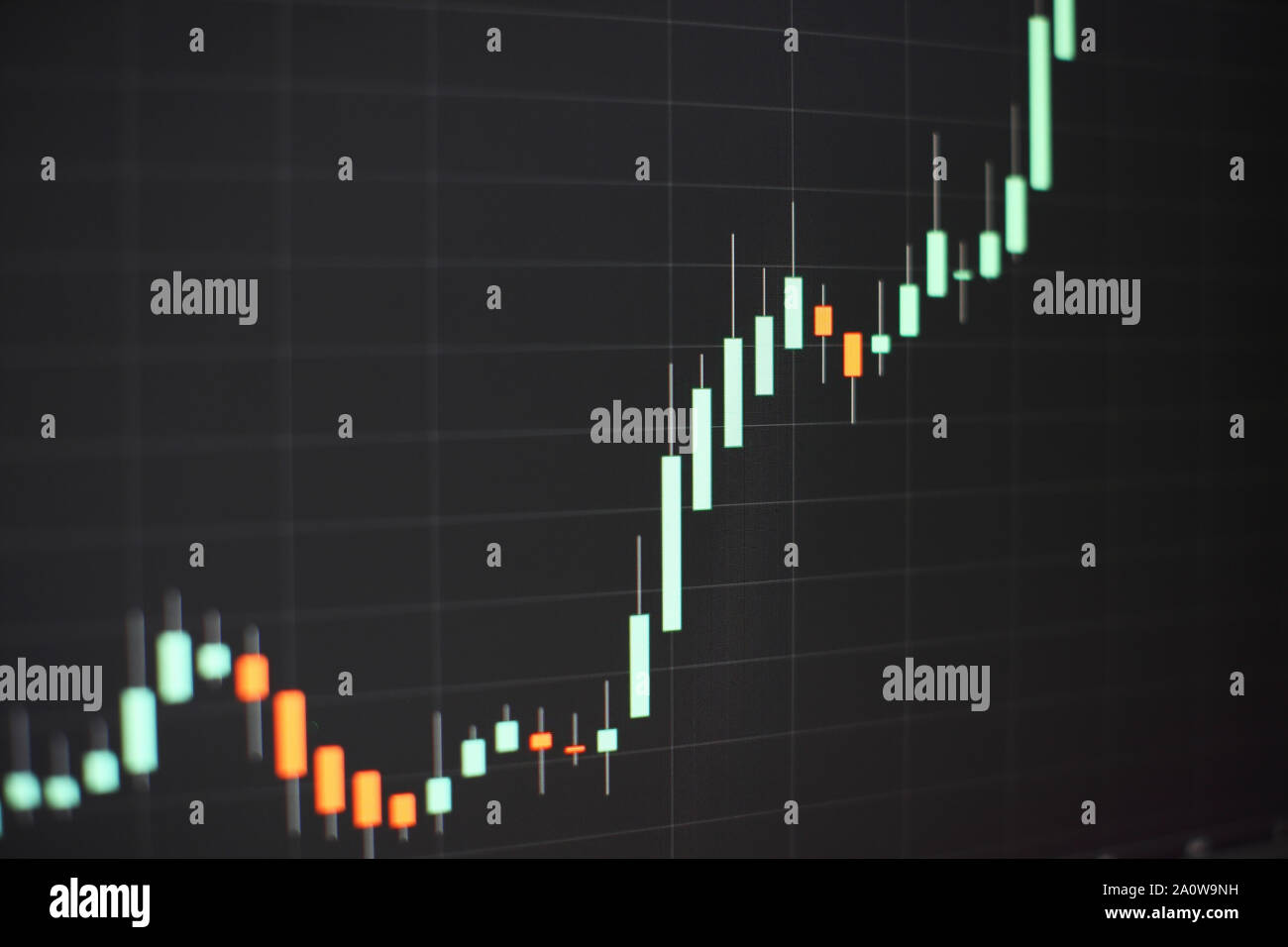 Economic graph with diagrams on the stock market, for business and ...