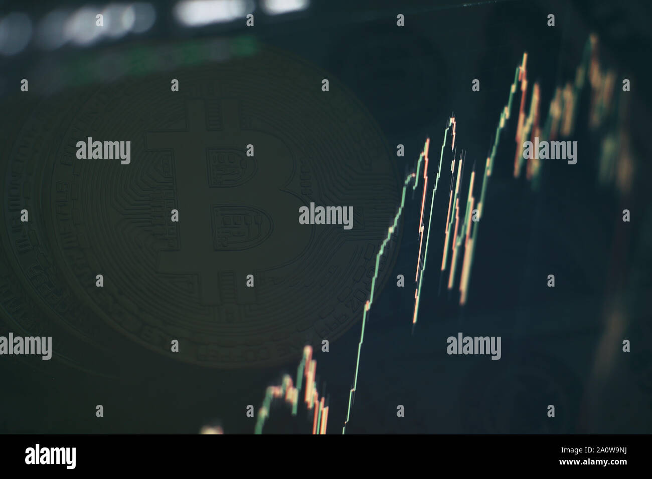 Business success and growth concept.Stock market business graph chart ...