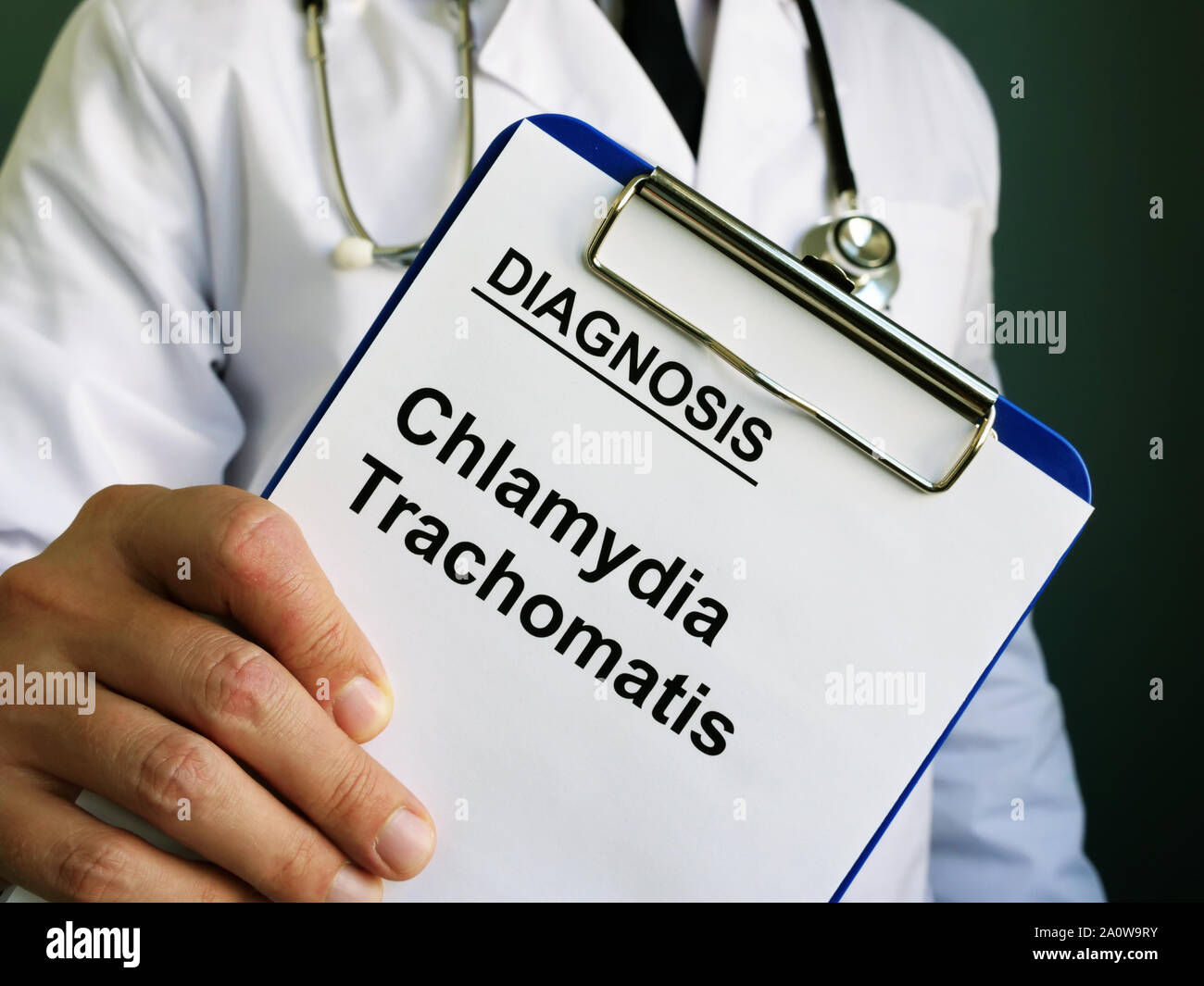 Chlamydia trachomatis diagnosis in the hands of the doctor Stock Photo ...