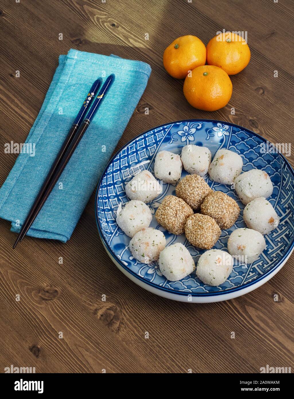 Korean traditional food Glutinous rice cake and Sweet pumpkin sikhye ...