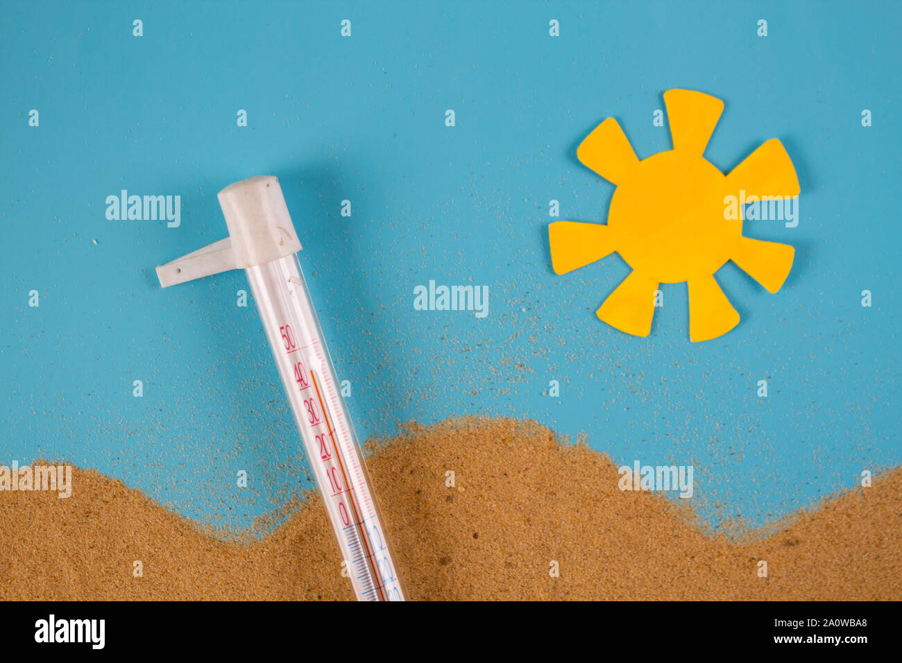 Art of sand dunes under blue sky. Extreme heat concept Stock Photo - Alamy