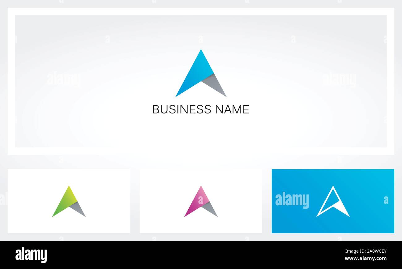 Arrow Folded Logo Stock Vector Image & Art - Alamy