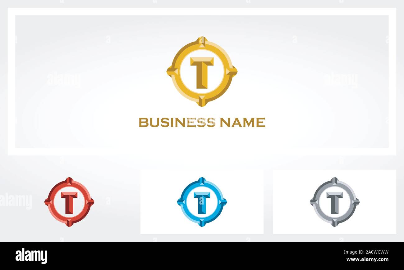 Letter T Bold Luxury Logo Stock Vector Image & Art - Alamy