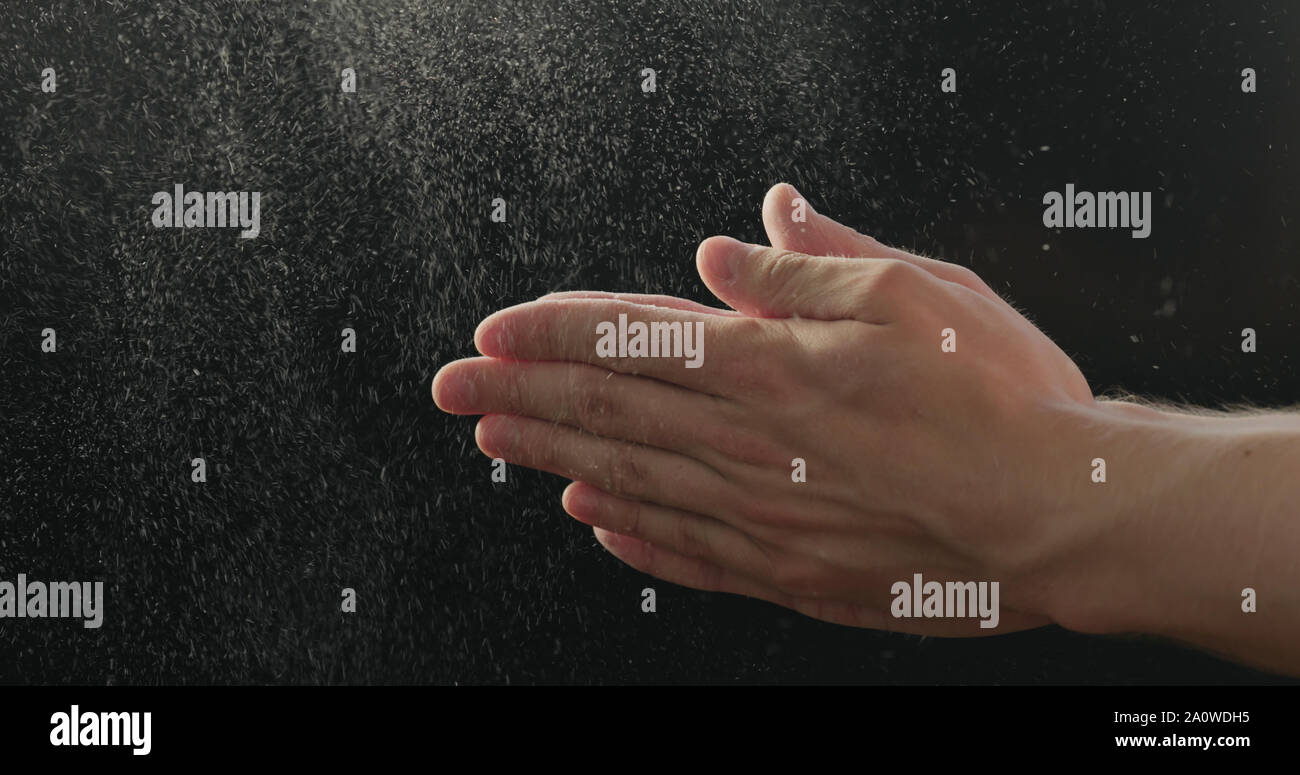 Athlete preparing workout clapping hands hi-res stock photography and ...