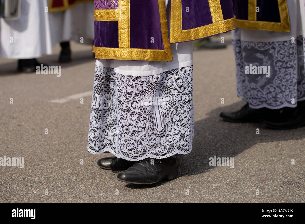 Clothing of priests, Holy Week Stock Photo - Alamy