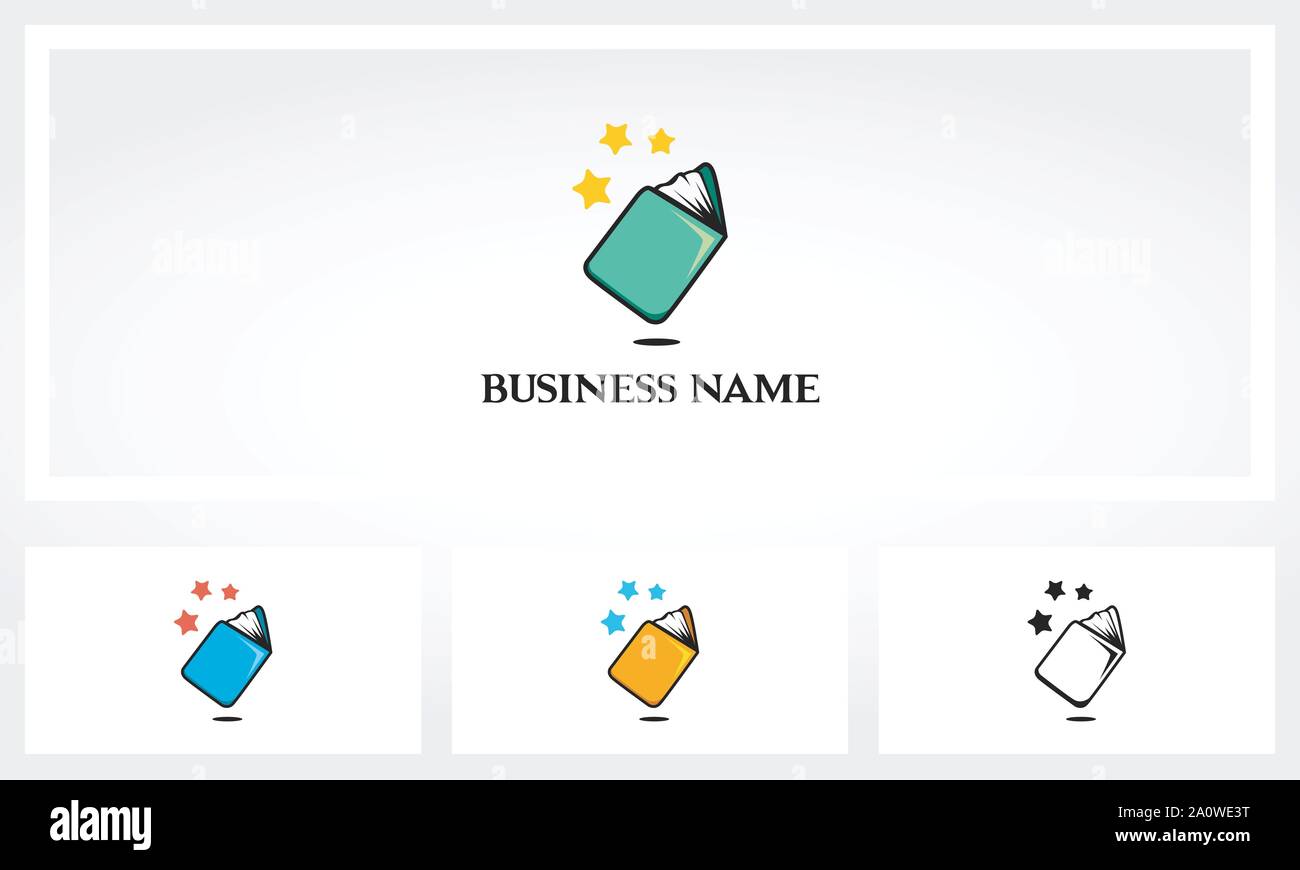 Book With Star Logo Design Stock Vector Image & Art - Alamy