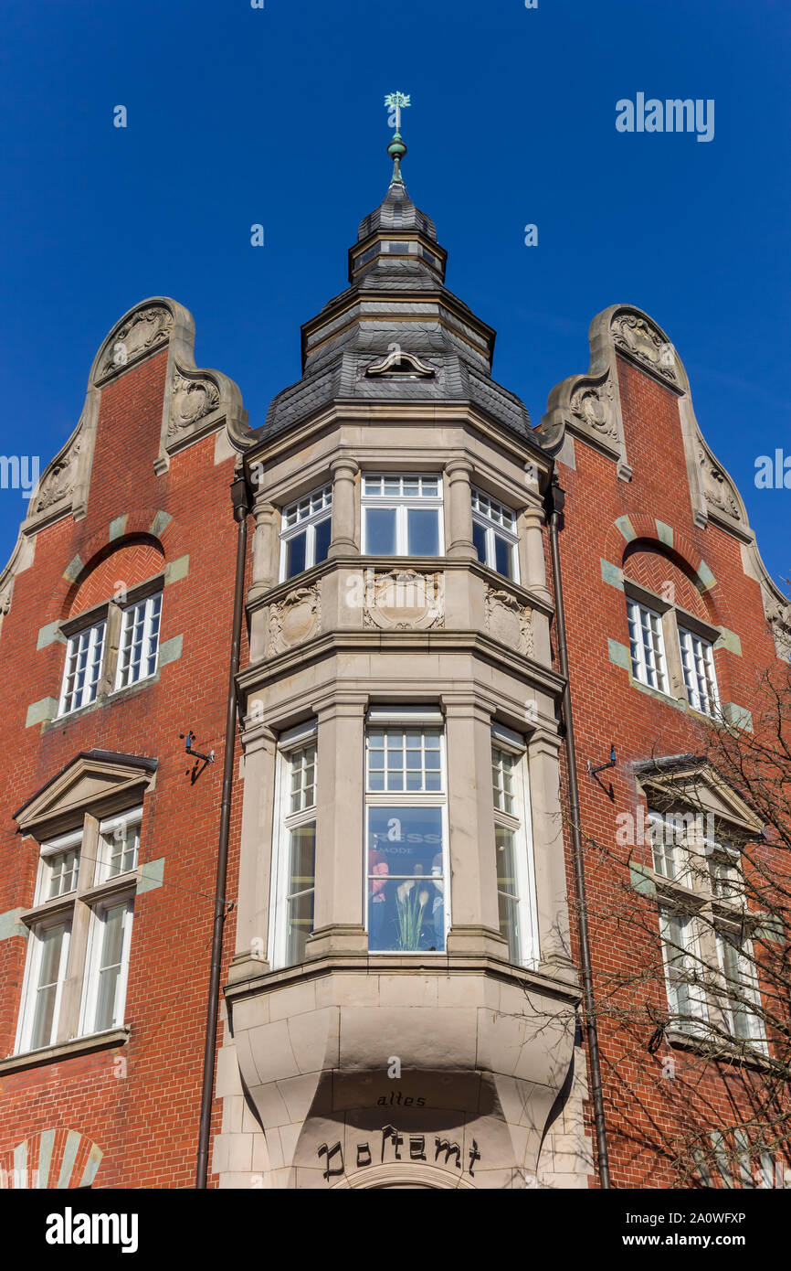 Facade of the historic post office building in Lippstadt, Germany Stock ...