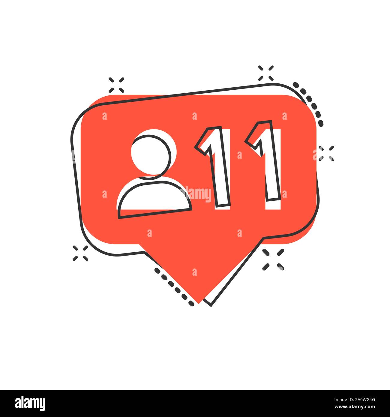 Social media notification sign icon in comic style. Like, comment ...