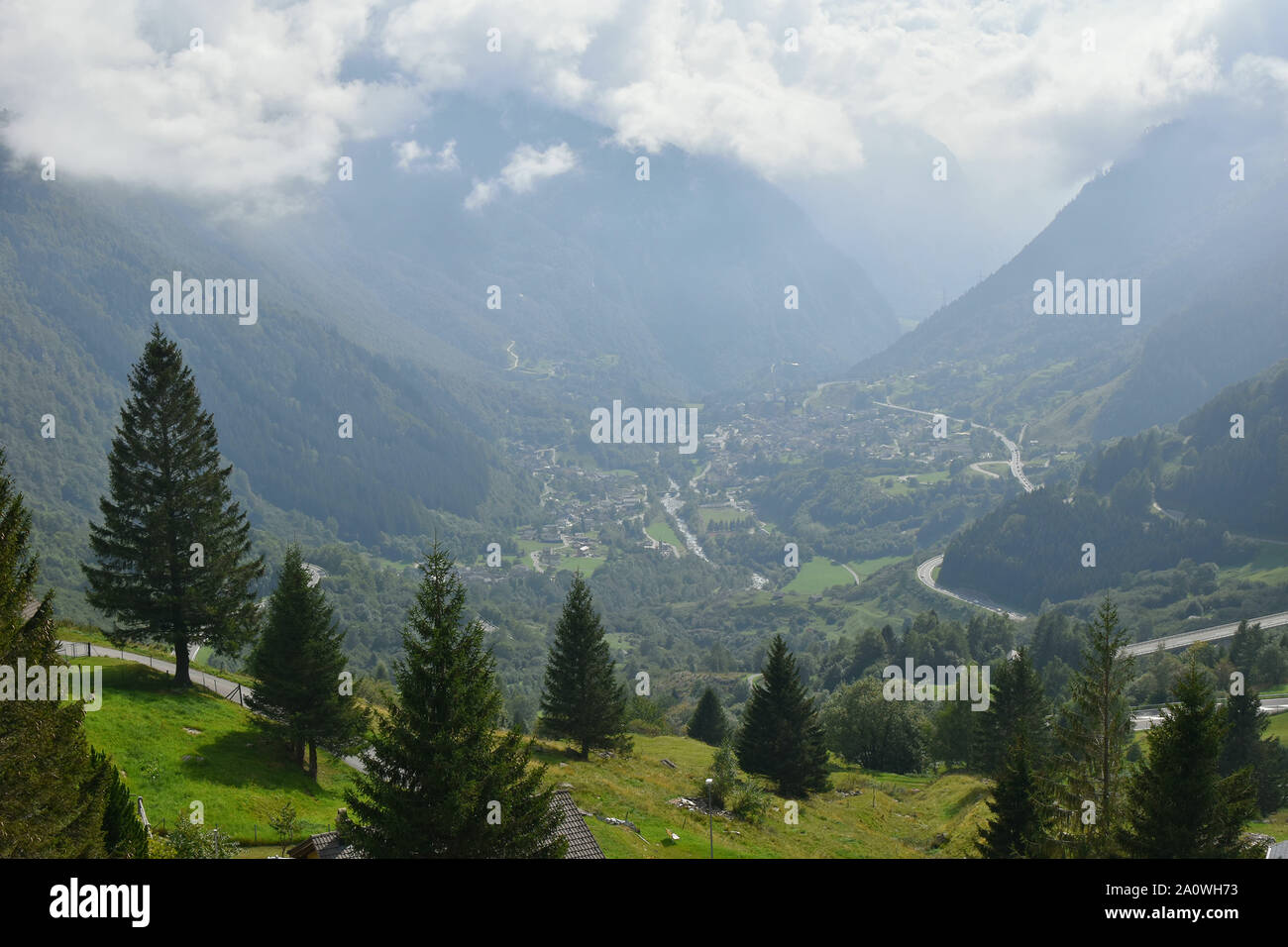 Road through the alps hi-res stock photography and images - Alamy