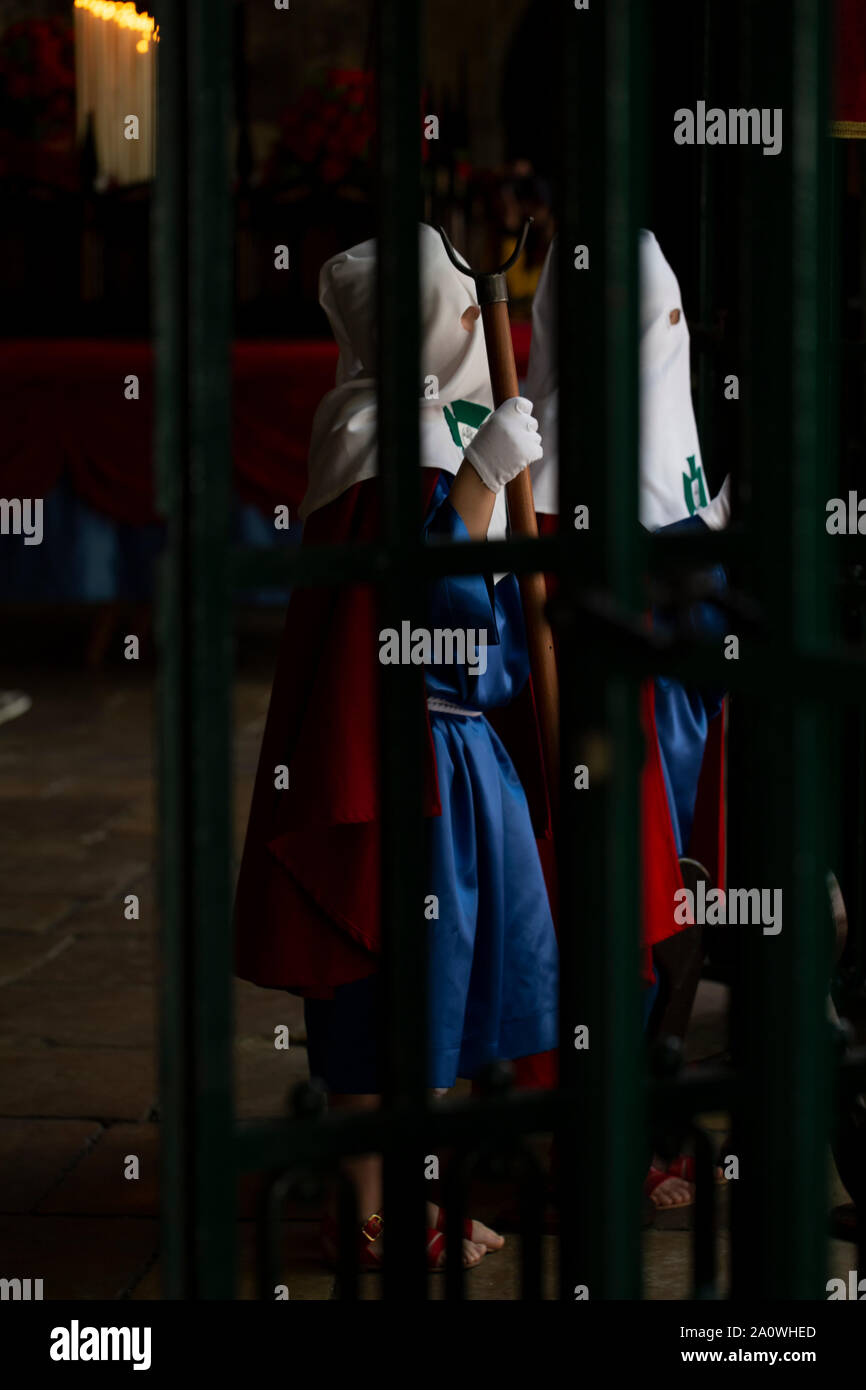 Hooded people. Procession. Holy week Stock Photo - Alamy