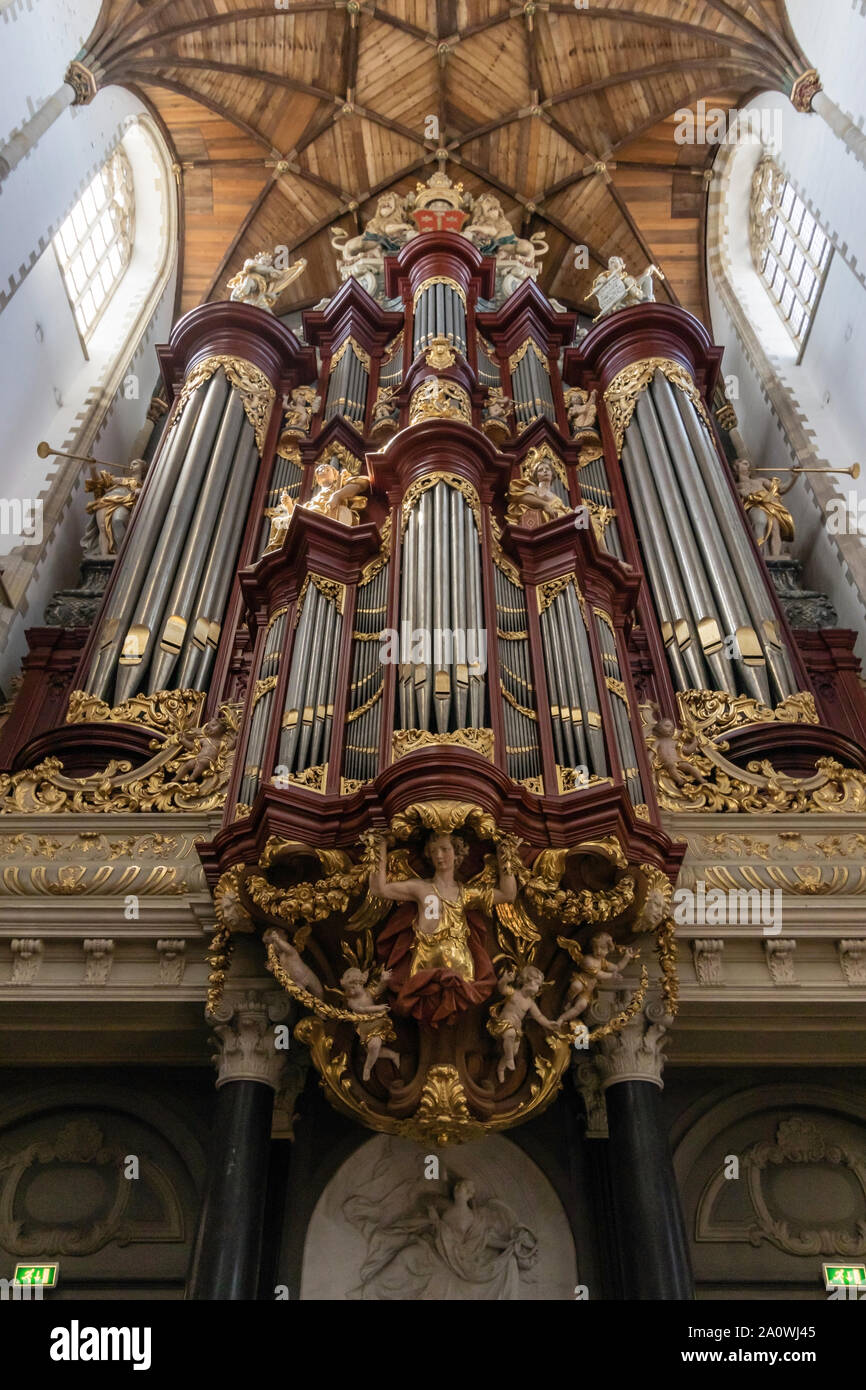 The organ of the Sint-Bavokerk (the Christiaan Müller organ), Haarlem ...