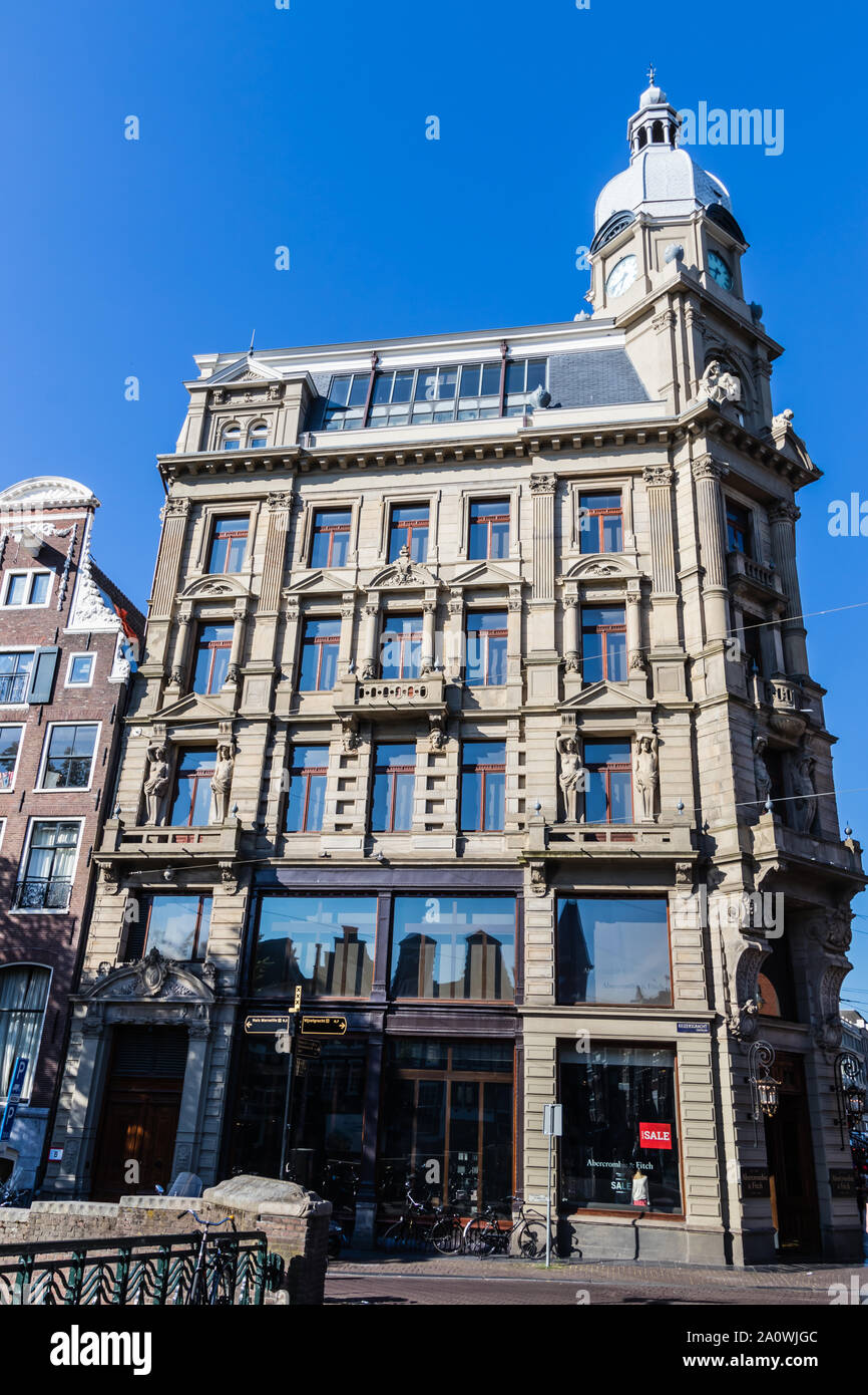 Traditional architecture of the historical center of Amsterdam Stock ...