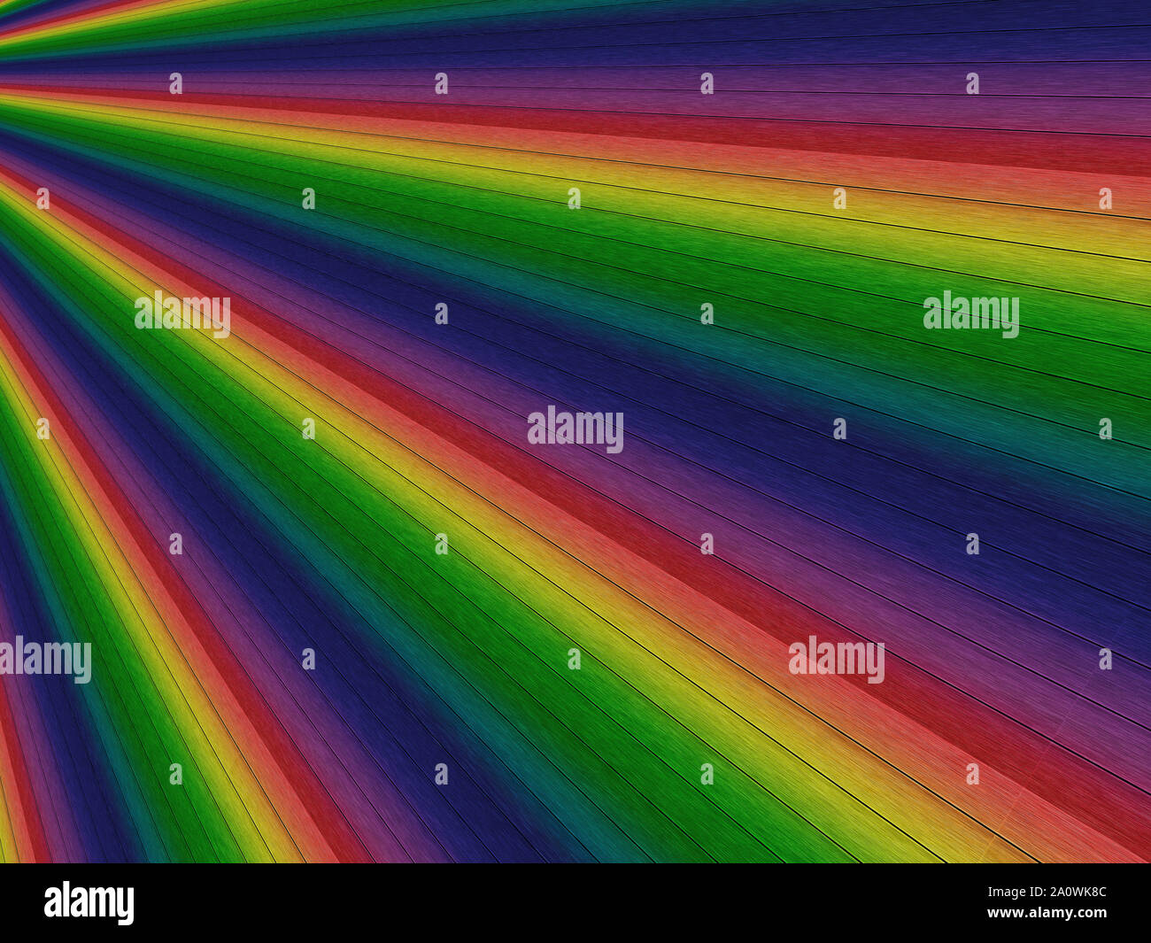 Grunge wooden rainbow planks background with perspective effect Stock ...