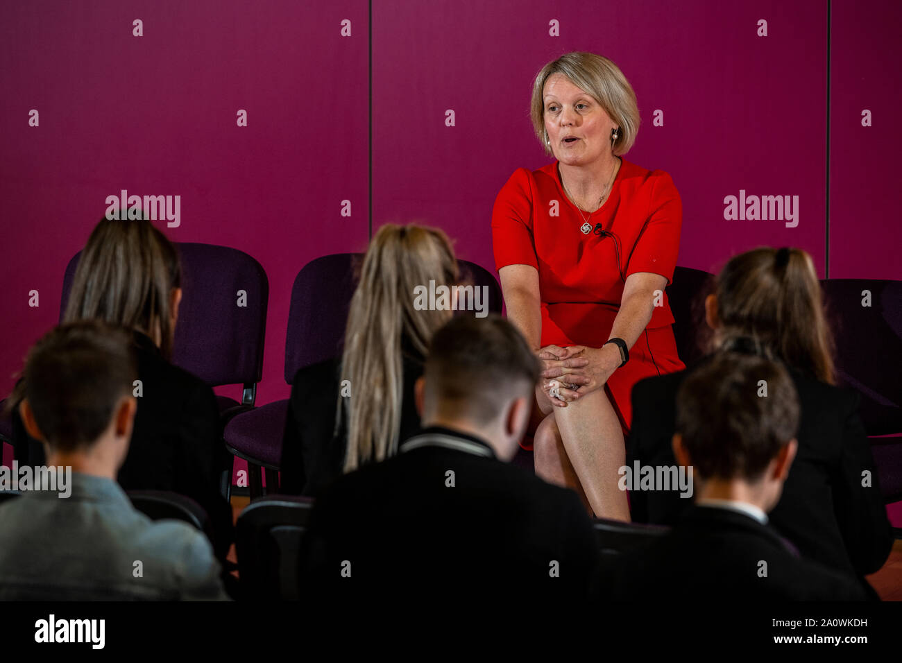 CEO of the Royal Bank of Scotland Alison Rose. Pictured speaking to a ...