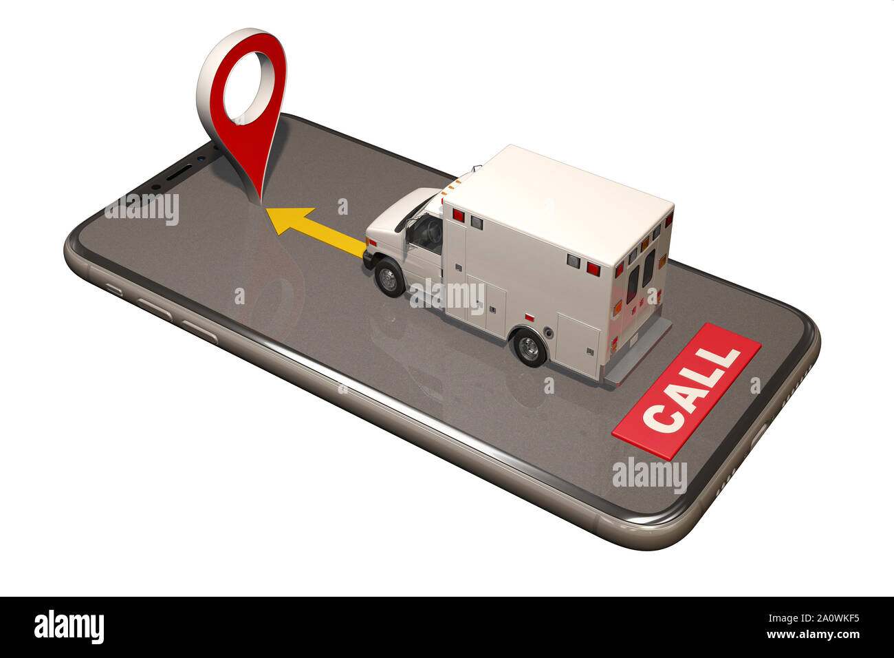 Ambulance on map hi-res stock photography and images - Alamy