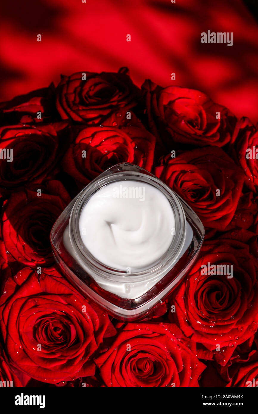 Anti-age moisturizer, luxe cosmetics and organic science concept ...