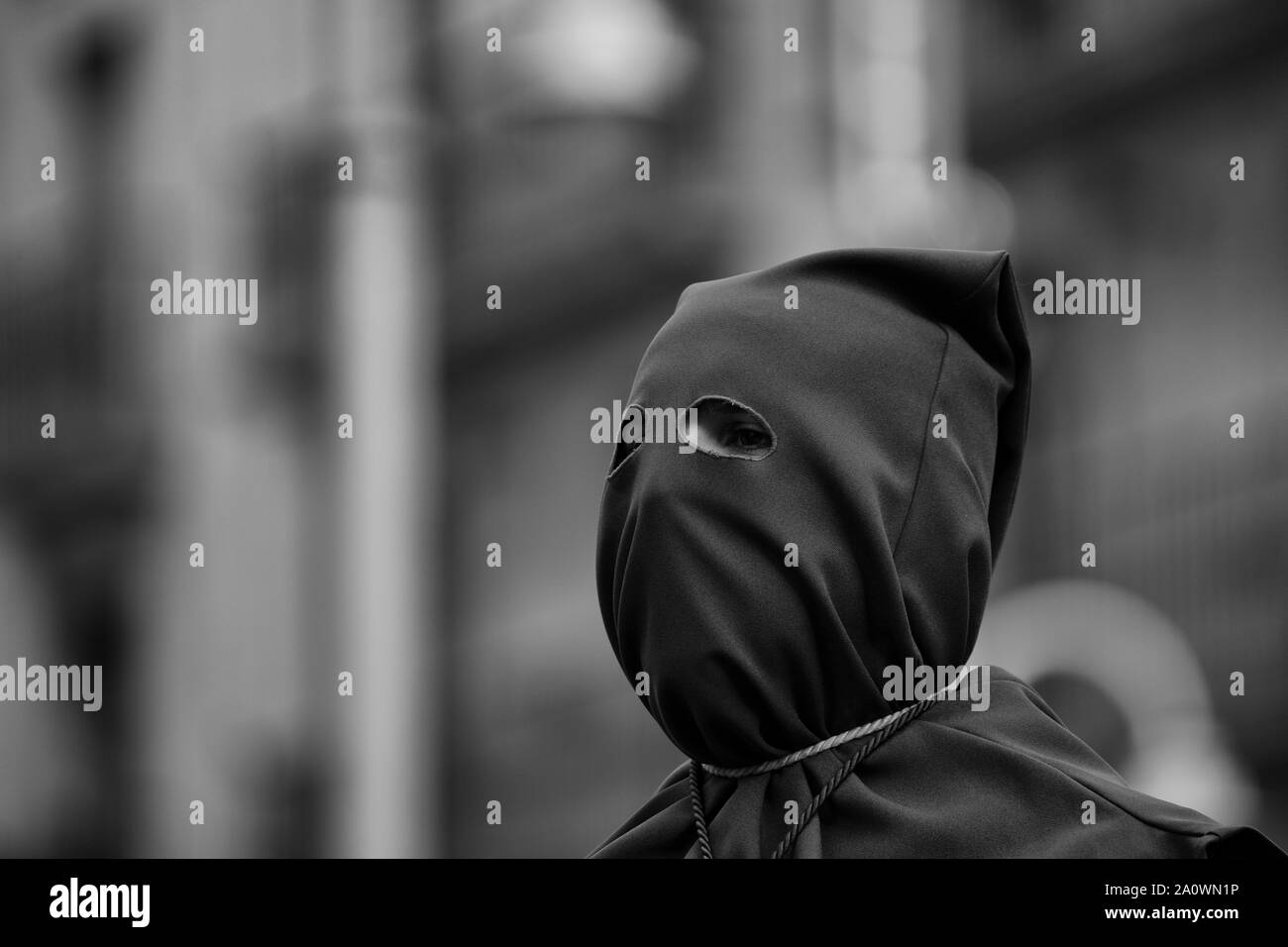 Portrait of a penitent, Holy Week Stock Photo - Alamy